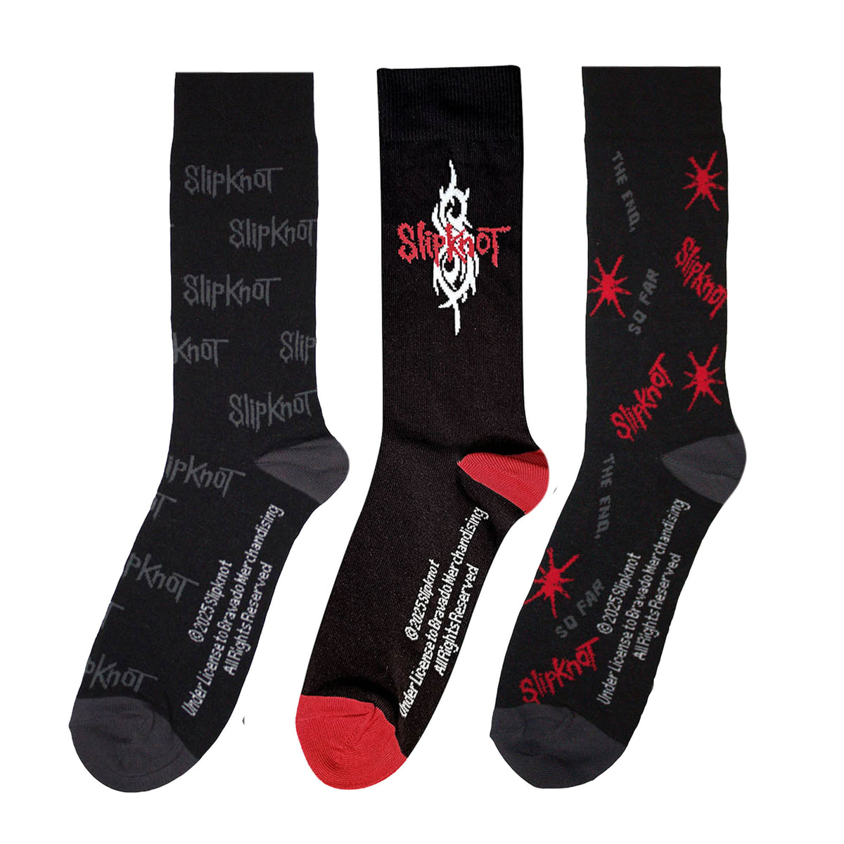 Slipknot New Socks 3 Pack - Adult UK 7-11 (EU 41-46, US 8-12) – HeyRusty