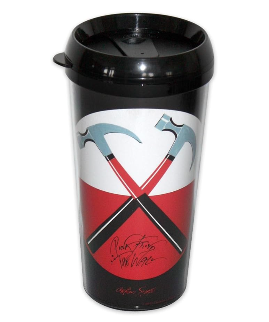 Pink Floyd Travel Mug featuring The Wall motif. (Plastic Body) – HeyRusty